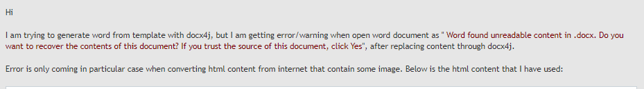 Microsoft Word Found Unreadable Content In Document